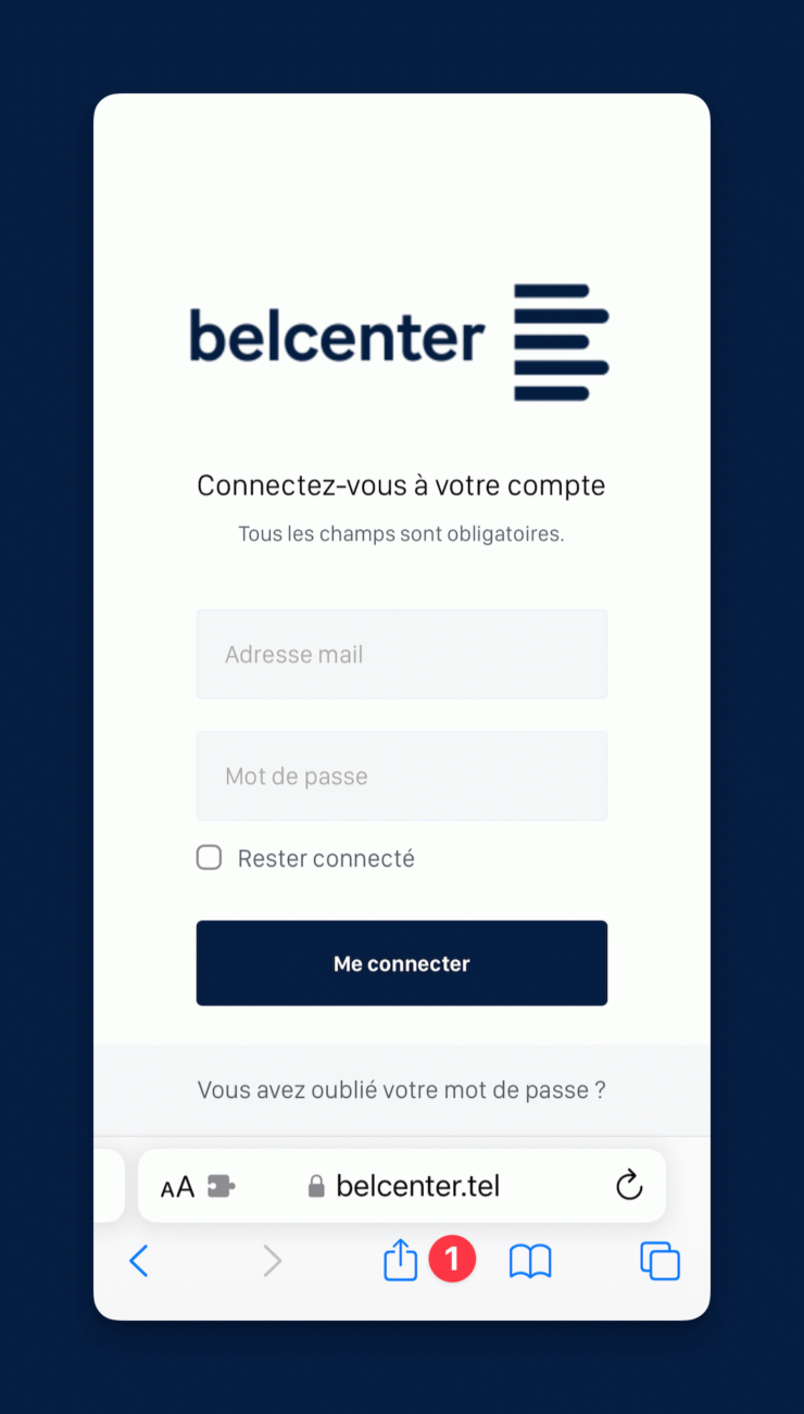 Guide utilisateur abonnement Mobile Belcenter - Belcenter